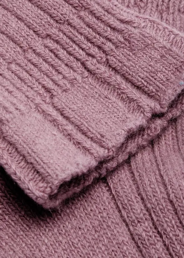 Falke Bedsock Rib Wool-blend Socks - Rose