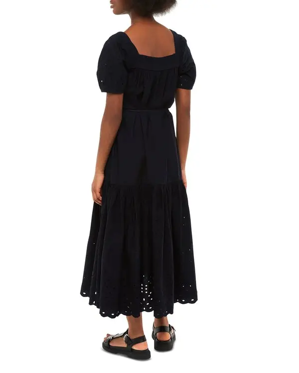 Whistles Broderie Cotton Trapeze Dress
