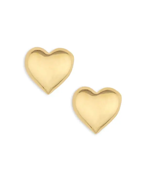 Ettika Heart Stud Earrings - Gold