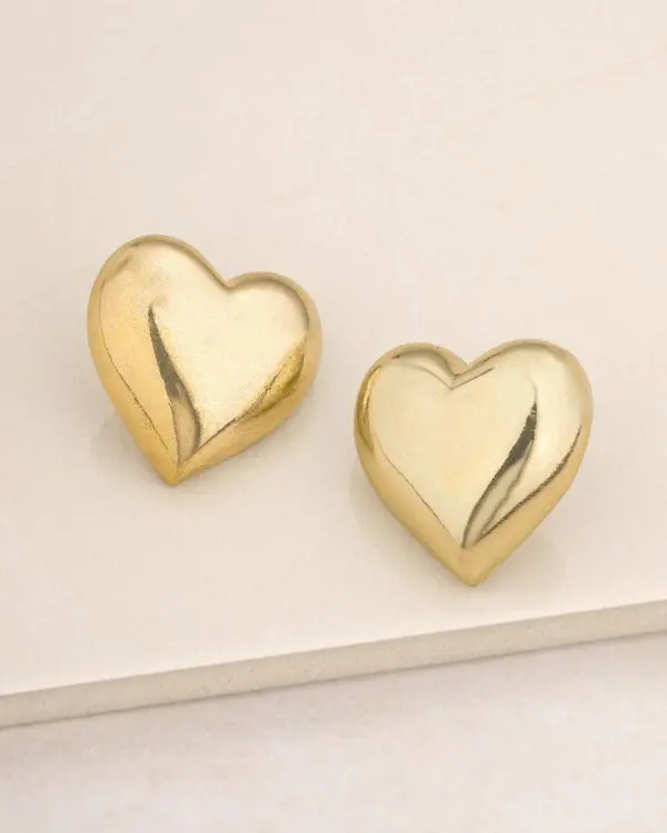 Ettika Heart Stud Earrings