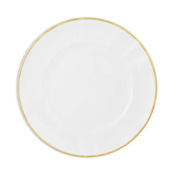 ANNA WEATHERLEY Brushed Charger - White And Gold