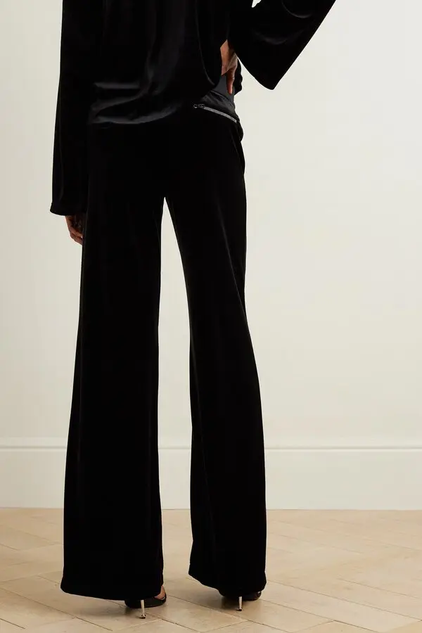 TOM FORD Zip-embellished Velour Track Pants