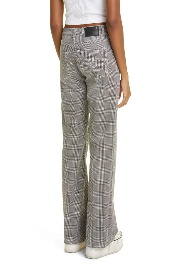 R13 Jane Check Straight Leg Jeans