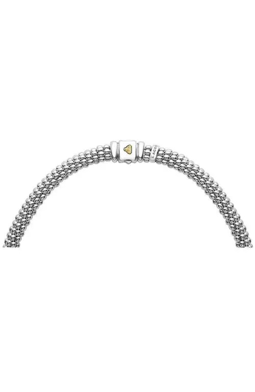 Lagos Embrace Pavé Diamond Caviar Necklace