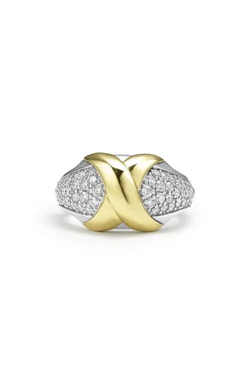 Lagos Embrace Pavé Diamond Ring - Metallic