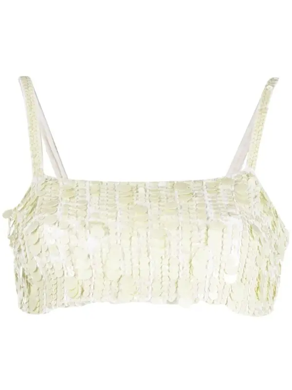 P.a.r.o.s.h Sequin-embellished Crop Top