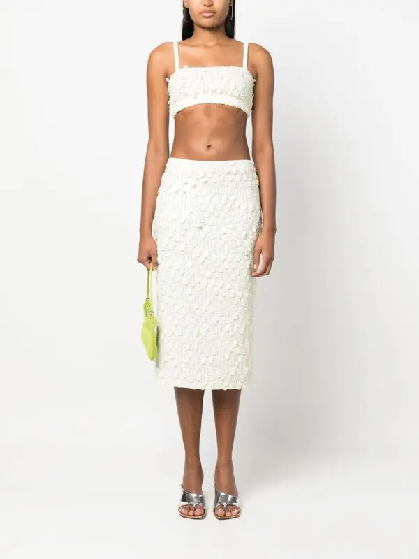 P.a.r.o.s.h Sequin-embellished Crop Top