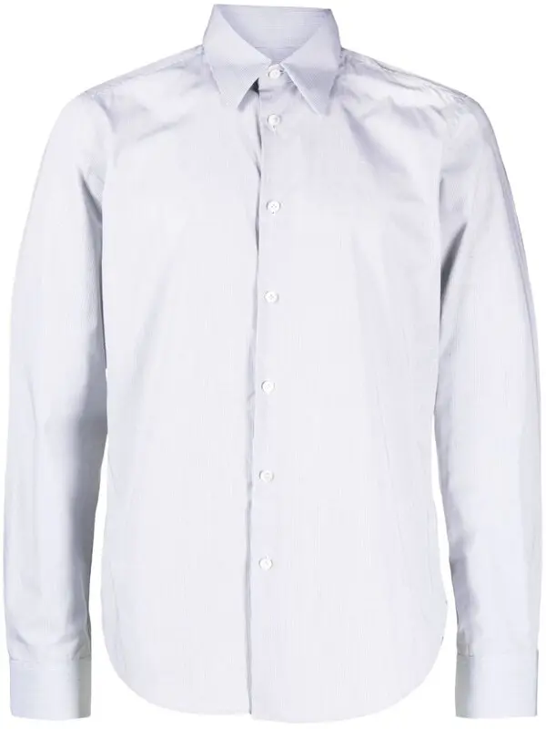 LANVIN Grid-pattern Cotton Shirt