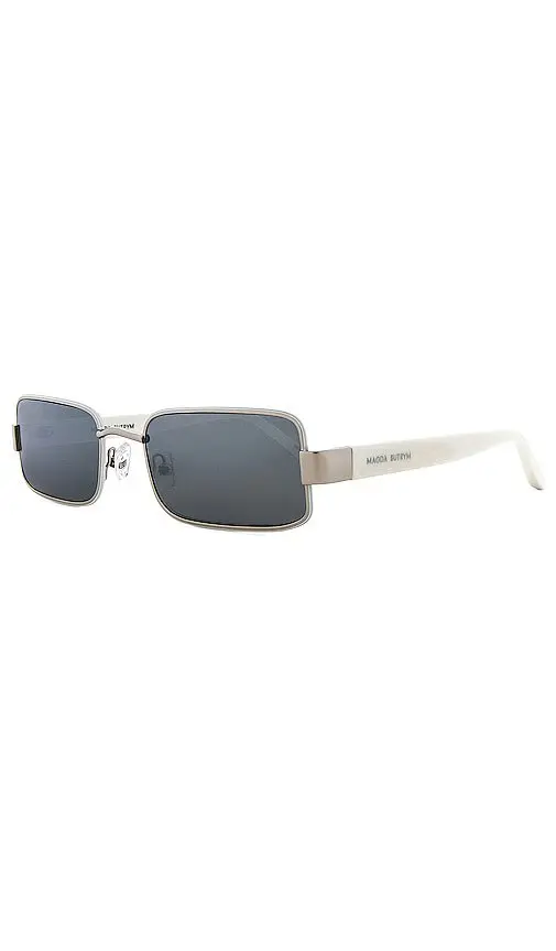 Linda Farrow X Magda Butrym Rectangle In Metallic Silver