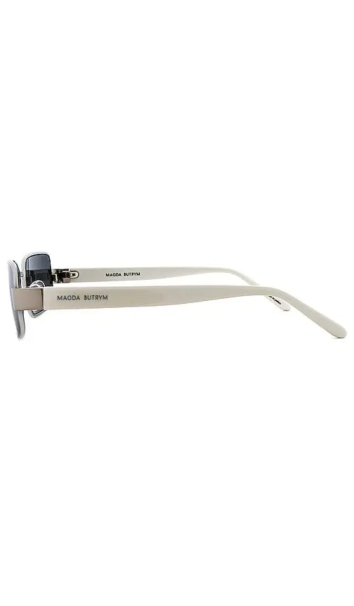 Linda Farrow X Magda Butrym Rectangle In Metallic Silver