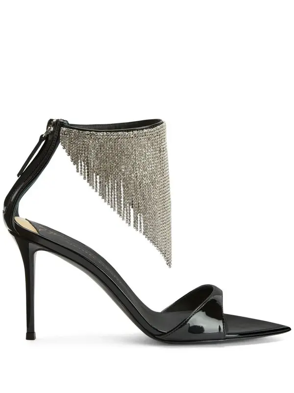 GIUSEPPE ZANOTTI Crystal-embellished Open-toe Sandals - Black
