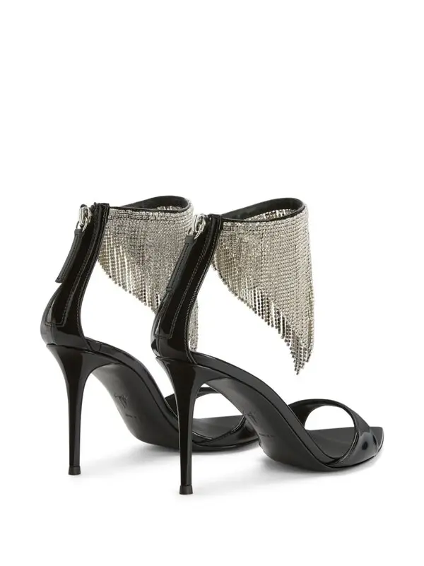 GIUSEPPE ZANOTTI Crystal-embellished Open-toe Sandals - Black