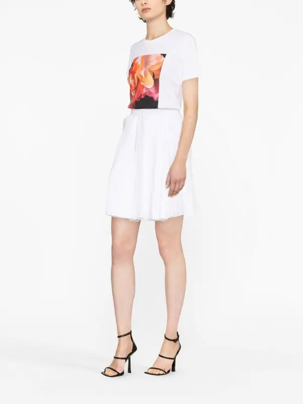 Alexander McQueen Draped Cotton Miniskirt