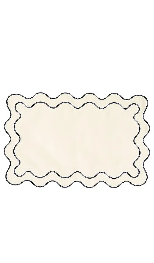 BUSINESS & PLEASURE Placemat Set Of 4 In Ivory - Riviera White