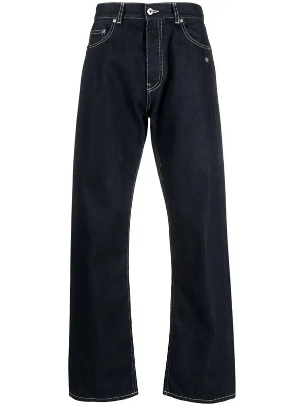 Off-White Logo-embroidered Skate Jeans - Blue