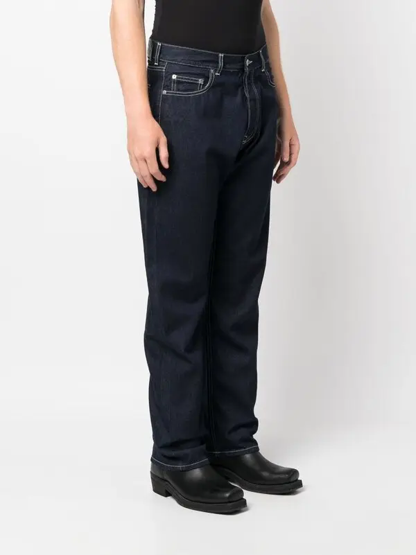 Off-White Logo-embroidered Skate Jeans - Blue