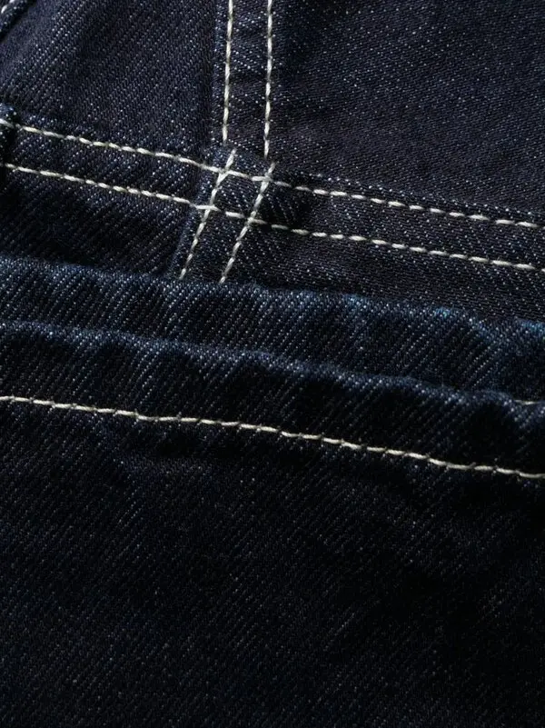Off-White Logo-embroidered Skate Jeans - Blue