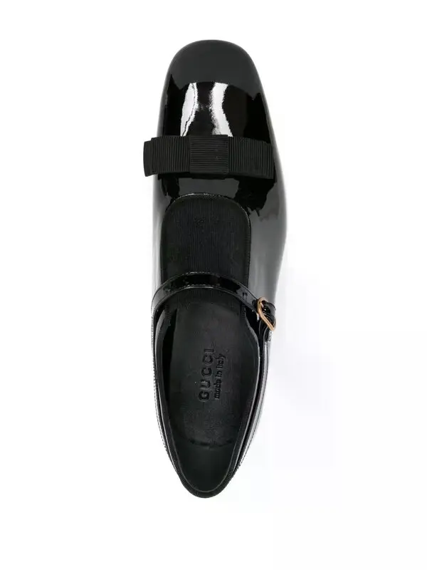 Gucci Gg-panel Patent-finish Loafers