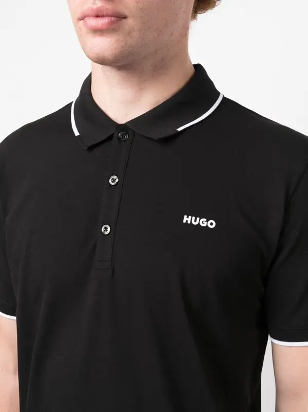 Hugo Logo-print Cotton Polo Shirt