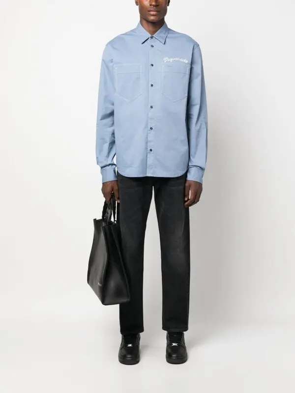 Off-White Logo-patch Tapered Jeans - Grey