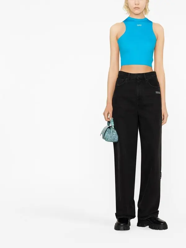 Off-White Rowing Logo-print Crop Top