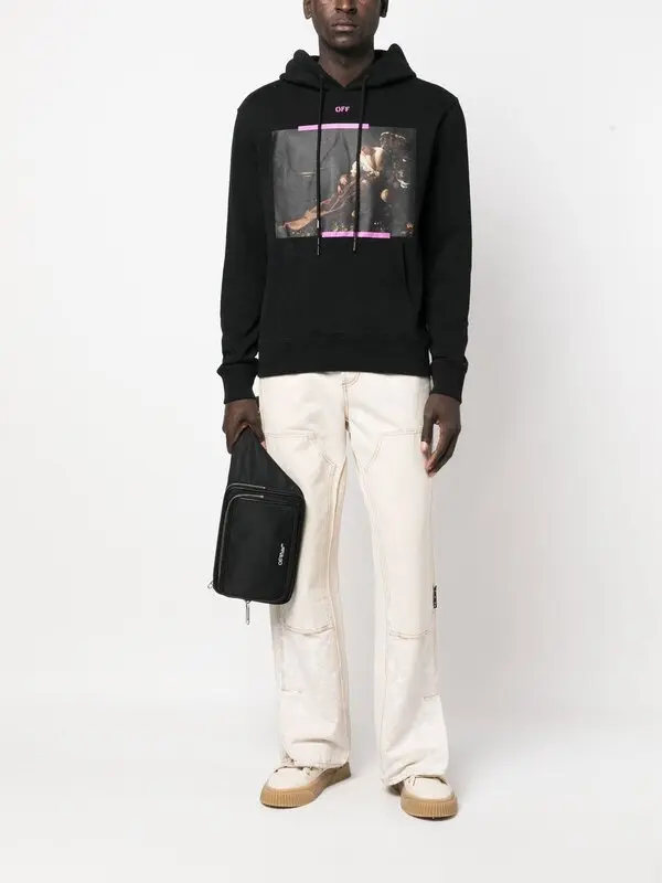 Off-White Caravaggio Print Cotton Hoodie