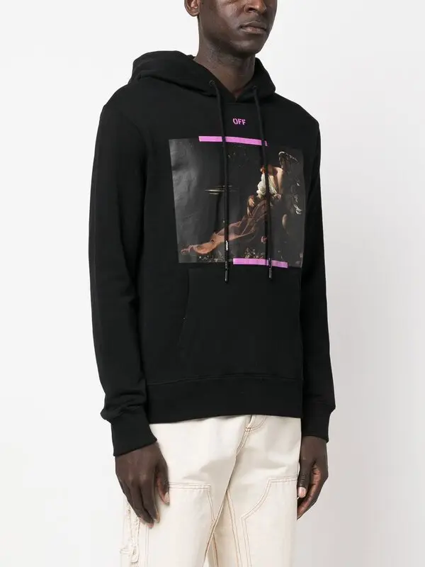 Off-White Caravaggio Print Cotton Hoodie