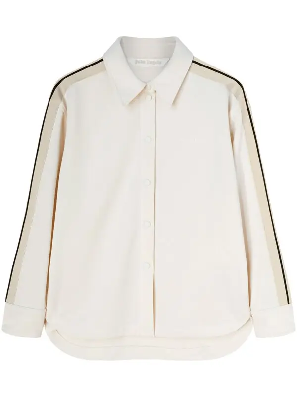 Palm Angels Logo-embroidered Track Shirt - White