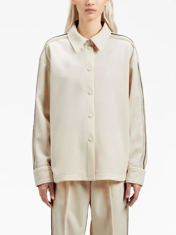 Palm Angels Logo-embroidered Track Shirt - White