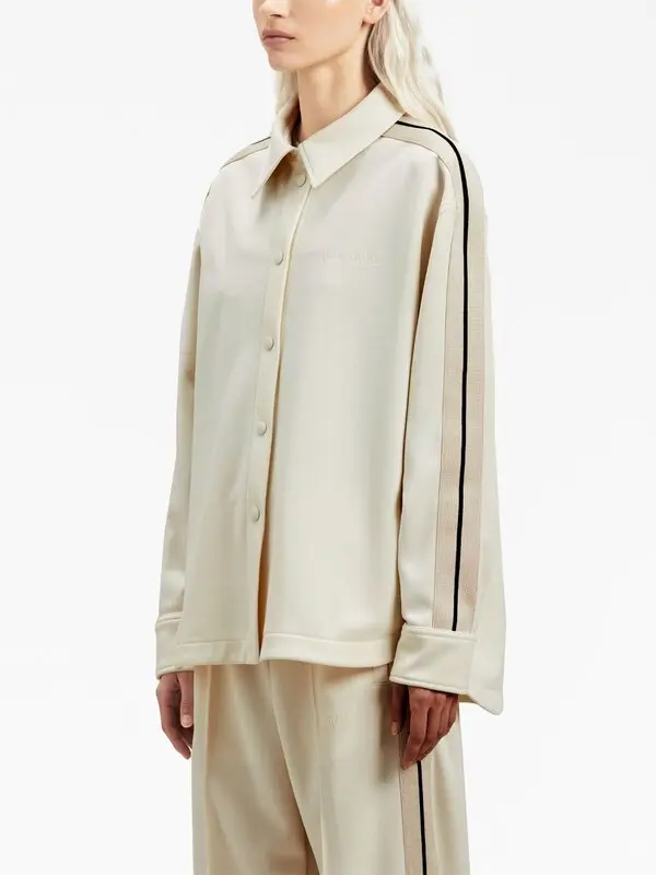 Palm Angels Logo-embroidered Track Shirt - White