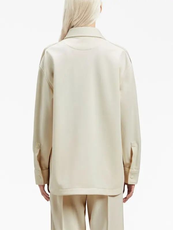 Palm Angels Logo-embroidered Track Shirt - White