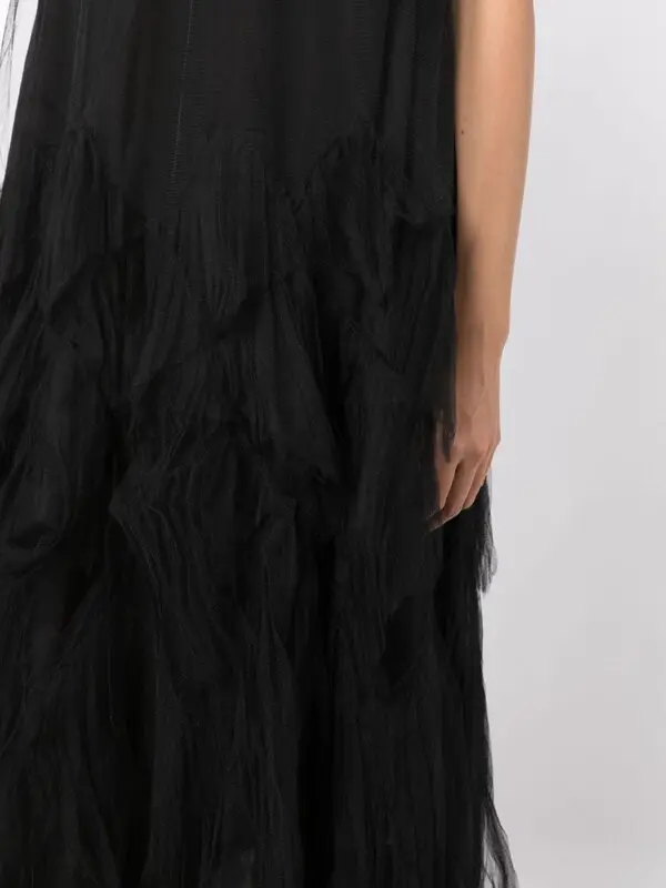 JNBY Tulle-overlay Midi Dress
