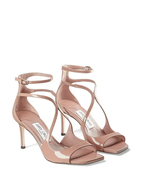 JIMMY CHOO Azia 75mm Patent-leather Sandals - Pink