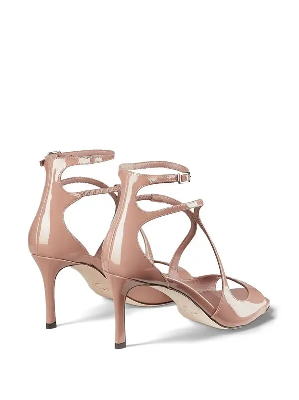 JIMMY CHOO Azia 75mm Patent-leather Sandals - Pink
