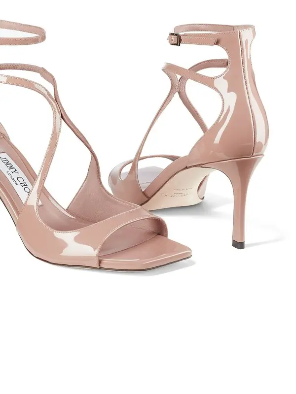 JIMMY CHOO Azia 75mm Patent-leather Sandals - Pink