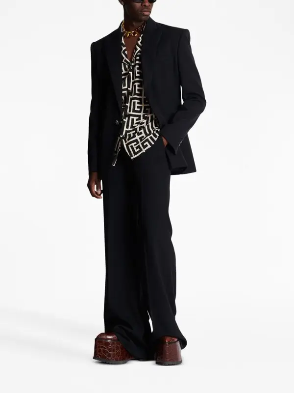 Balmain Monogram-print Pyjama Shirt