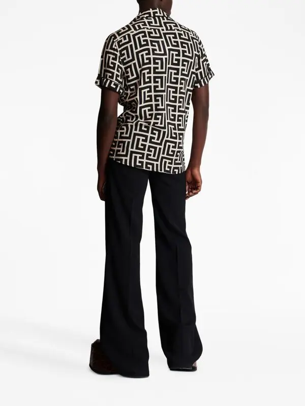 Balmain Monogram-print Pyjama Shirt