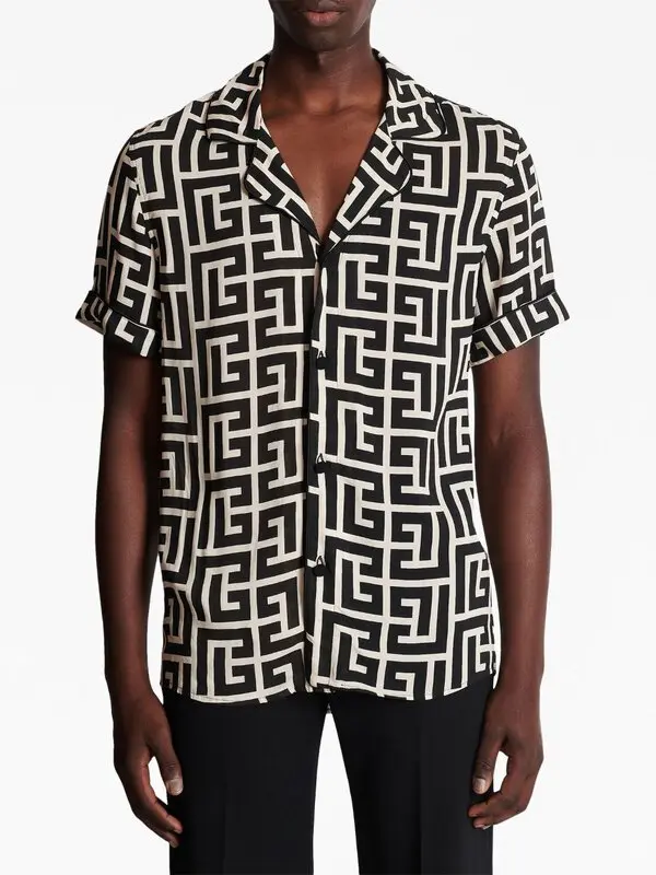Balmain Monogram-print Pyjama Shirt