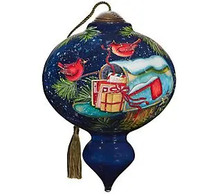 NE'QWA 5.5'cardinals On Christmas Mailbox Ornam Nt - One-color
