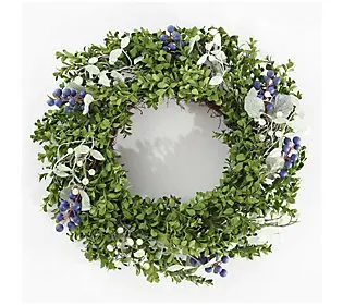 SAFAVIEH Faux 24' Boxwood/berry Wreath - One-color
