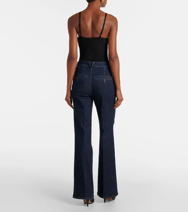 Veronica Beard Crosbie High-rise Wide-leg Jeans