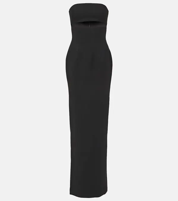 MONOT Mônot Cutout Strapless Crêpe Maxi Dress