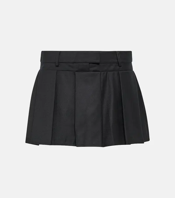 AYA MUSE Myca Pleated Wool Miniskirt