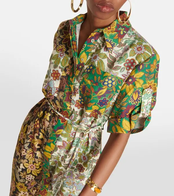 Alemais AlMais Isabella Patchwork Linen Shirt Dress In Multicoloured - 30%  Off | Editorialist