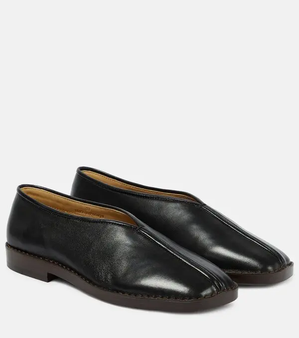 LEMAIRE Piped Leather Loafers