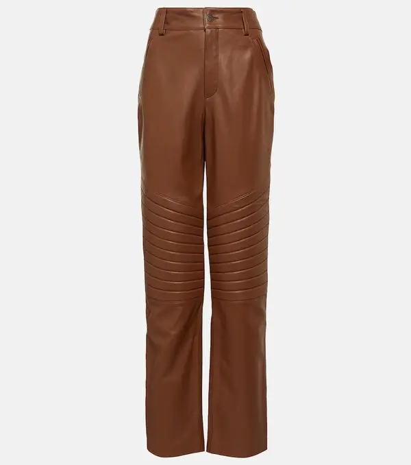 Giuseppe Di Morabito High-rise Leather Pants