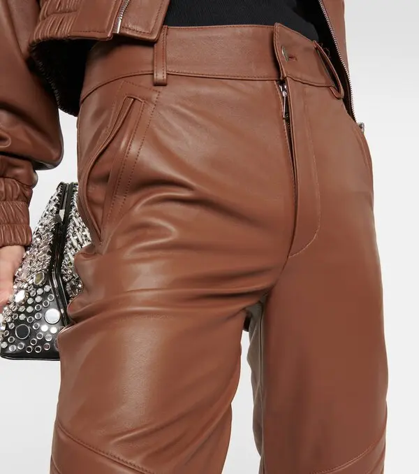 Giuseppe Di Morabito High-rise Straight Leather Pants