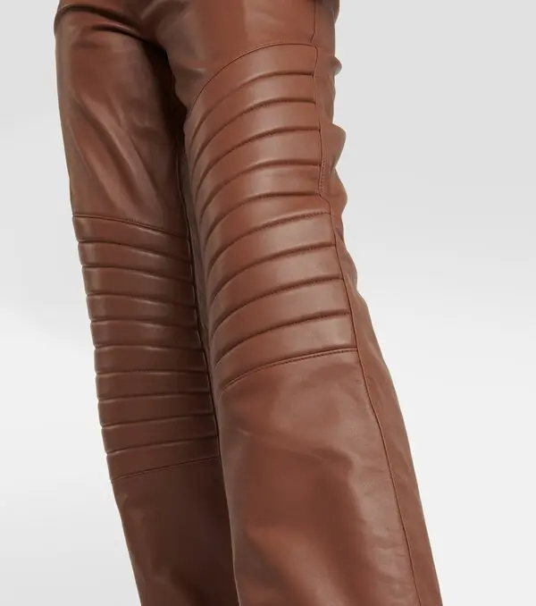 Giuseppe Di Morabito High-rise Straight Leather Pants