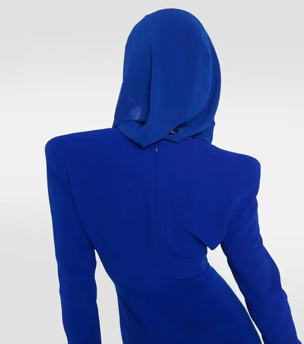 MONOT Hooded Crepe Maxi Dress