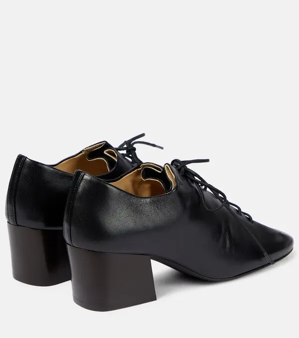 LEMAIRE Leather Derby Pumps - Black